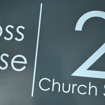 K Smart Sign Bellissima S1 Laser Cut Matt White & Black Marble Floating ...