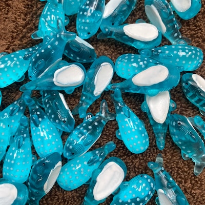 3D Blue Mini Fish Figurines DIY Ocean Sea Animal Whale - Etsy