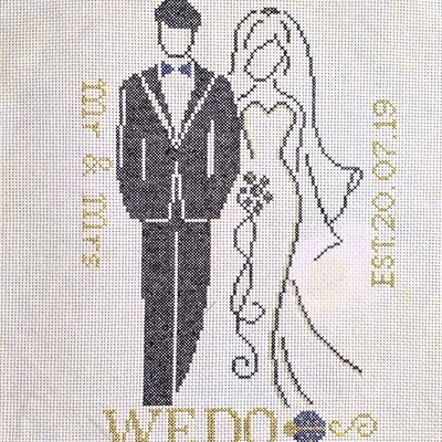 Digital File Wedding Cross Stitch Pattern I Love You Wedding Sampler ...