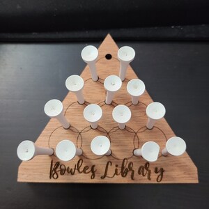 Personalized Triangle Peg Jump Game / Golf Tee / Solitaire/ Gift ...
