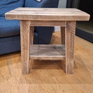 Rustic Bedside Table With Drawer Reclaimed Wooden Side Table Handmade ...