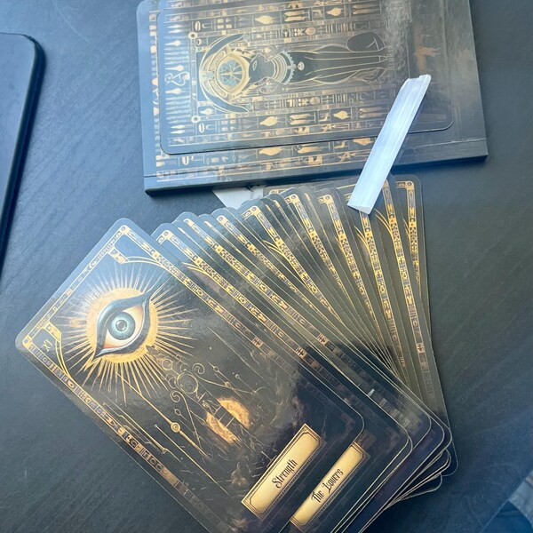 Solaris Tarot Deck: 78 Card With Guidebook | Black & Gold, Ancient ...