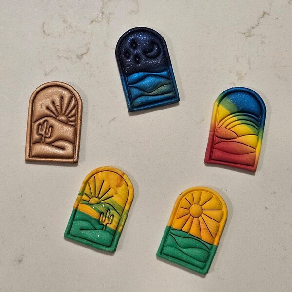 Horizon Stamp & Cutter Set | 3D Printed Polymer Clay Stamps | Scenic ...