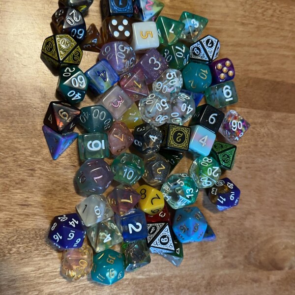Mystery Bulk Random Dice Scoop | Mixed Dnd Polyhedral Scoop of Dice ...