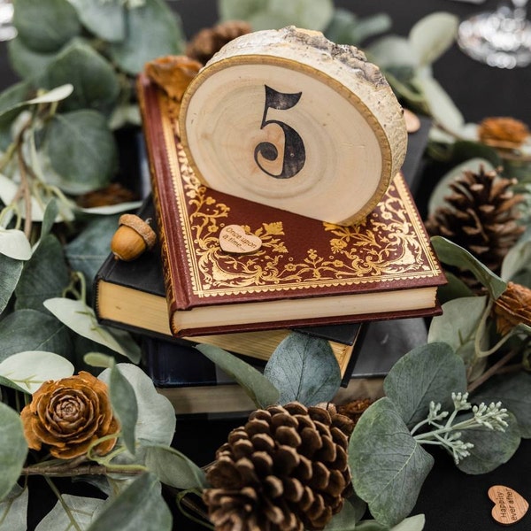 Wedding Decor Table Numbers Table Number Wedding Wood Slice Table ...