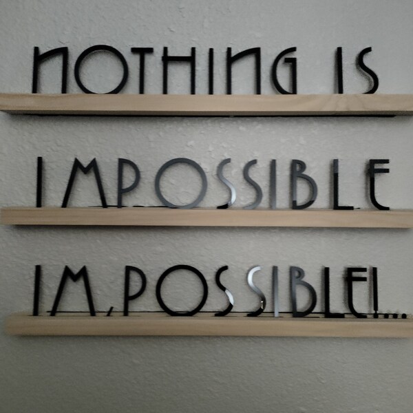 Letter Ledges Set – Changeable Letter Board – 24" Statement Shelves ...