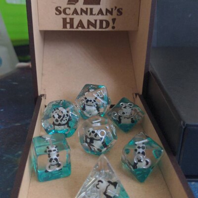 Swan Dnd Dice Set 7-piece Resin Dice Black Bird Dungeons and Dragons ...