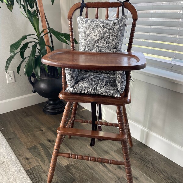 Vintage Wooden High Chair, Jenny Lind, Antique High Chair, Vintage High ...