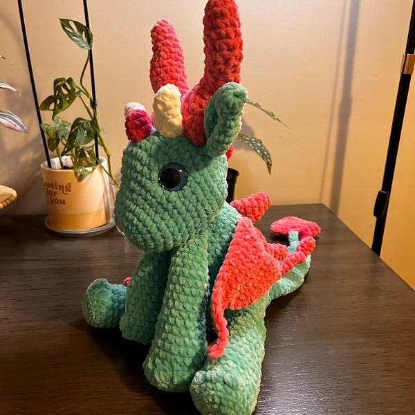 Snuggle Dragon Crochet Pattern, Original Snuggle Dragon, Crochet Dragon ...