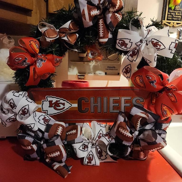 Kansas City Chiefs Inspired 7/8" or 1.5" Grosgrain Ribbon And/or ...