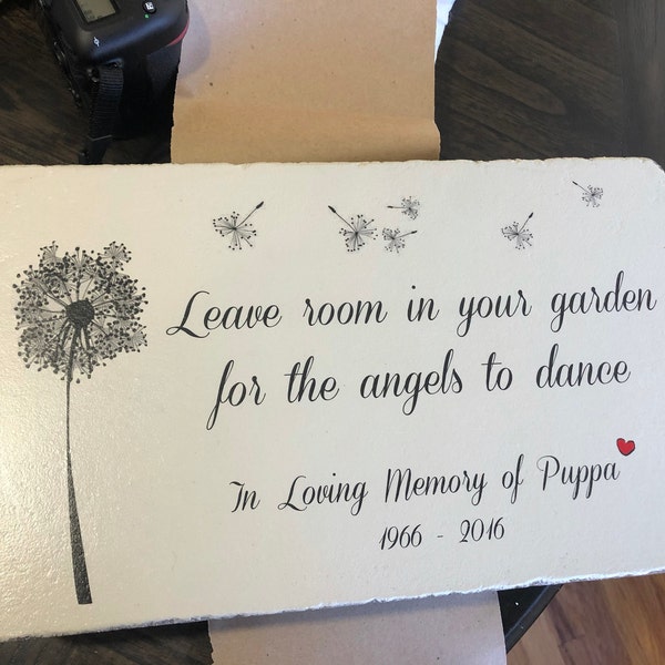 Memorial Stone With Your Custom Words. Indoor/outdoor. 6x9x2 Concrete ...