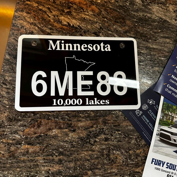 New** Black Minnesota ATV License Plate MN A.T.V./UTV **free Shipping ...