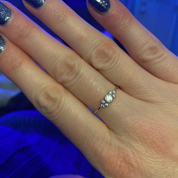 Sterling Silver Milgrain Stacking Ring | Dainty & Delicate Stacking ...