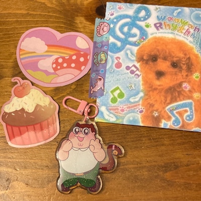 Kawaii Peter Griffin Family Guy Fat Man Acrylic Glitter Keychain Read ...