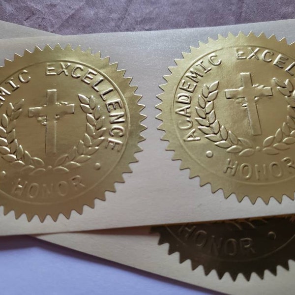 Custom Metallic Foil Certificate Stickers, Gold Silver Red Blue Green ...