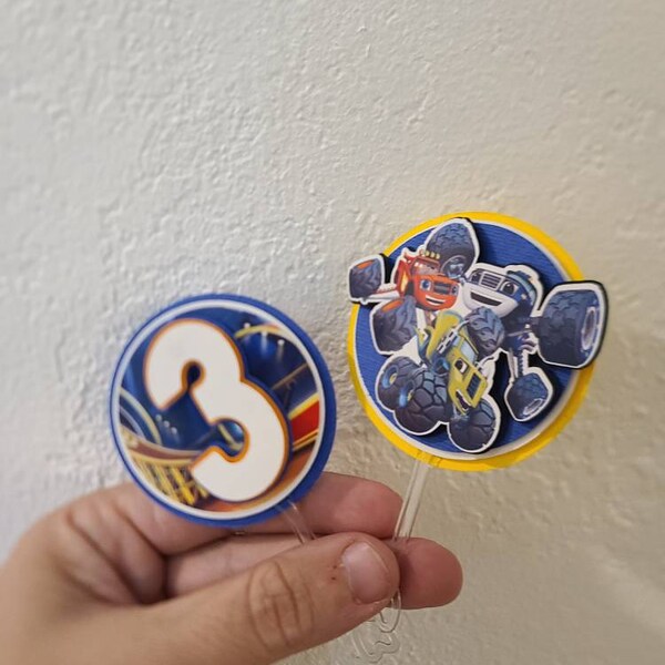 Monster Machines Cake Topper | Blaze Cake Topper - Etsy