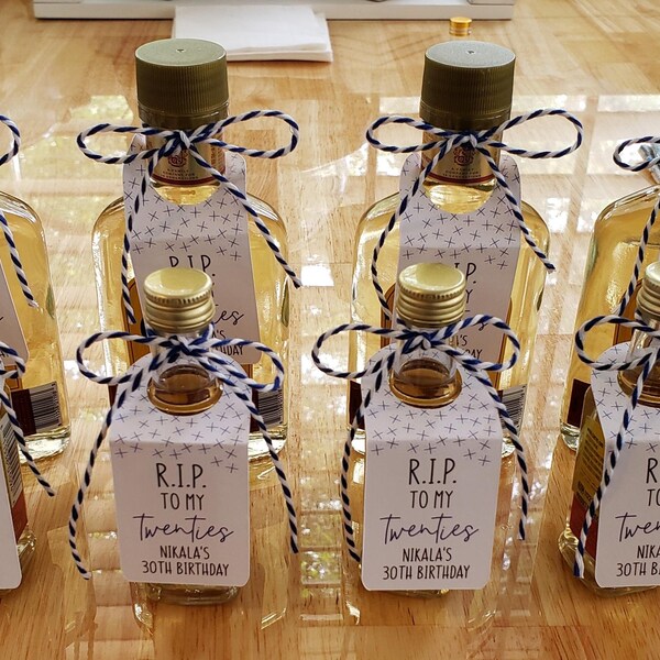 Sip Sip Hooray Mini-alcohol Bottle Tags for Bachelorette Parties Bridal ...