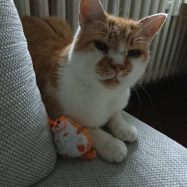 Fat Cat Mini Plush Doll - Etsy