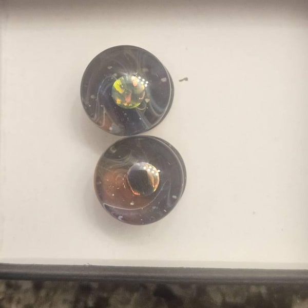 Spacey Nebula Glass Plugs, 1 Pair, Double Flare - Etsy