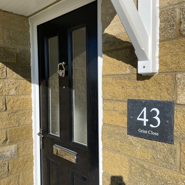 Custom Size Rustic Slate House Sign Farmhouse Plaque Door Number - Etsy