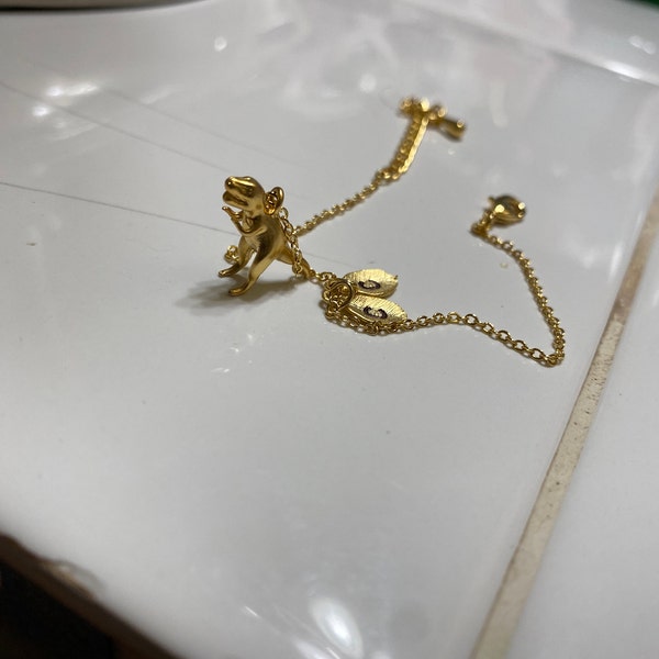 Triceratops, T-rex, Brachiosaurus Bracelet Dinosaur Jewelry Initial ...