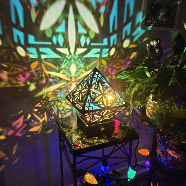 Seed of Life Table Lamp: Sacred Geometry Light for Home Decor - Etsy