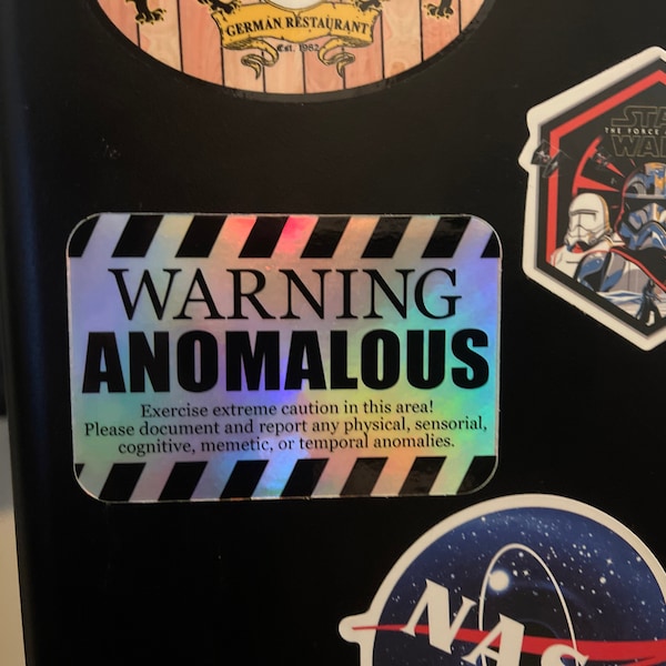 Warning Anomalous Holographic 3-inch Sticker - SCP Foundation Anomaly ...