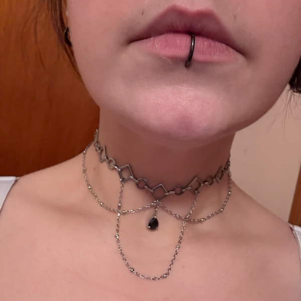 Opulence Choker | Regal Layered Chain Choker Necklace | Intricate ...