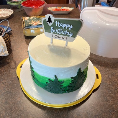 National Park Birthday Cake Topper, Camping Sign Birthday Cake Topper ...
