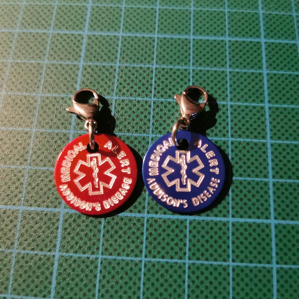 Medical Alert Id Tag Custom Engraved Aluminum Round 20mm - Medical ...