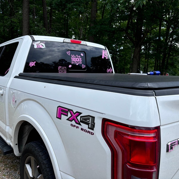 Set of 2: STX 4X4 off Road Truck Bed Decals Stickers Ford F150 PURPLE ...