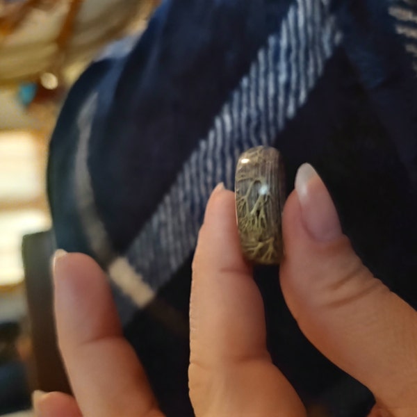 Lichen Wooden Winter Ring, Wood Forest Ring, Nature Moss Wedding Rings ...