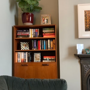 Vintage Mid Century Retro Nathan G Plan Bookcase Glass Fronted - Etsy