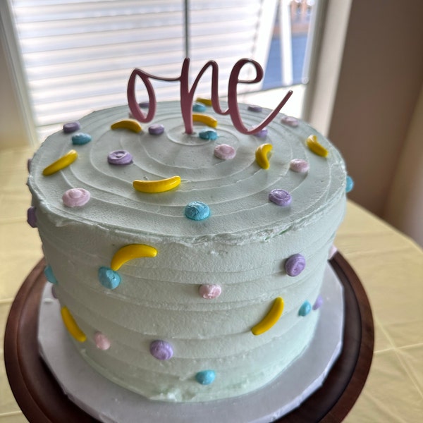 One Cake Topper, First Birthday Cake Topper, ONE Smash Cake Topper ...