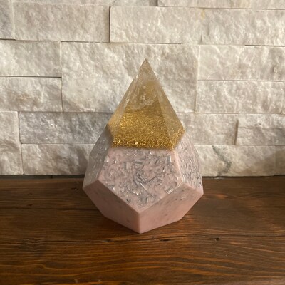 Black Orgonite Pyramid for Strong EMF & 5G. Mental Health Gift. Stress ...
