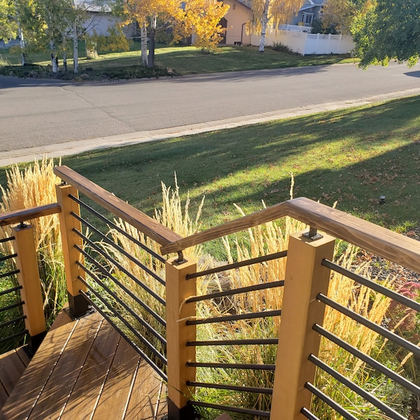 HF17.4001 Adjustable Newel Mount Bracket for Stair Remodel - Satin ...