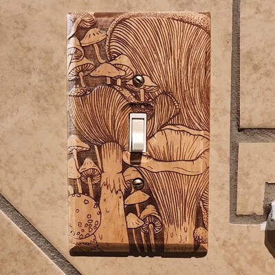 Hand Painted Wood Lightswitch Cover Plate Single Toggle Pattern Light ...