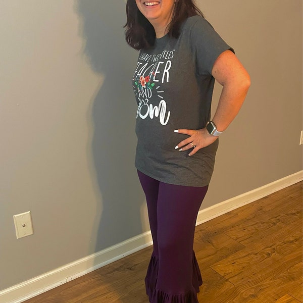 Handmade Ruffle Pants: Soft Slub Knit Cotton, Made in USA - Etsy