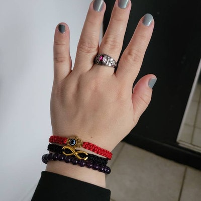 Infinity Bracelet, Beautiful Pink String Bracelet With an Infinity ...