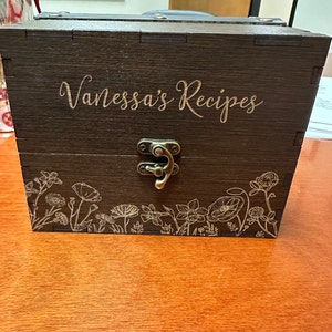 Sunflowers Recipe Card Box With 9 Recipe Dividers & 150 Recipe Cards ...