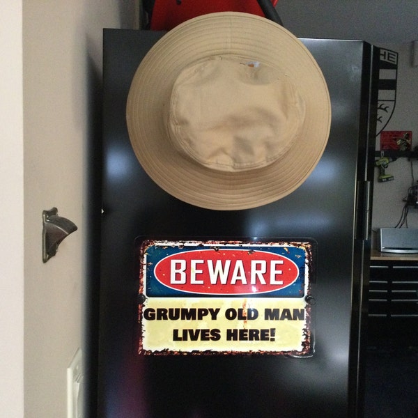 Warning Grumpy Old Man! 8"x12" Metal Sign Made in the USA! Funny Man ...