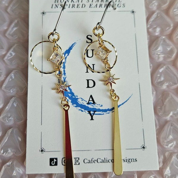 Sunday Earrings | Honkai Star Rail Inspired Jewelry | Cosplay Earrings ...