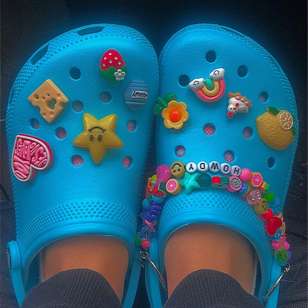 Rainbow Funky Charm Necklace and Bracelet | Rainbow Link Chain Necklace ...