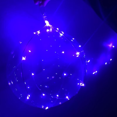 Purple LED Balloons, 18 Clear Balloons With 118 Purple Led Lights, 24 ...