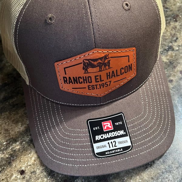 Richardson 112FPR ROPE HAT Laser Engraved Leather Patch Hat-pheasant ...