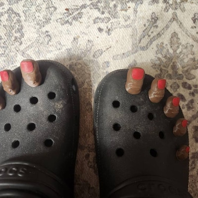 Realistic Toes Charm Set of 10 or 5 for Crocs Hilarious Toe Charms for ...