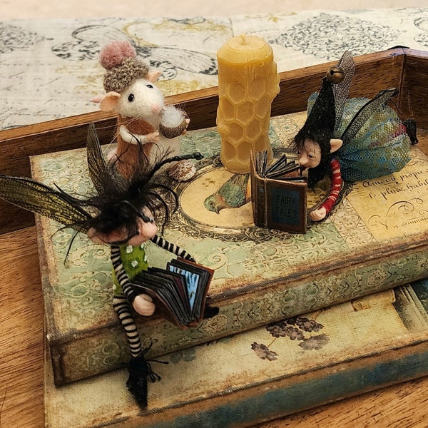 Dinkydarlings 33 OOAK Pixie Fairy Little Green Elf Boy Polymer Clay ...