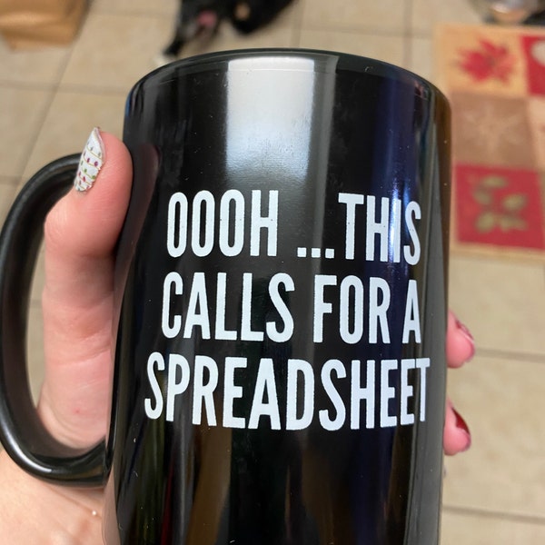 SPREADSHEET QUEEN - I Love Spreadsheets Mug Gift - White - Etsy
