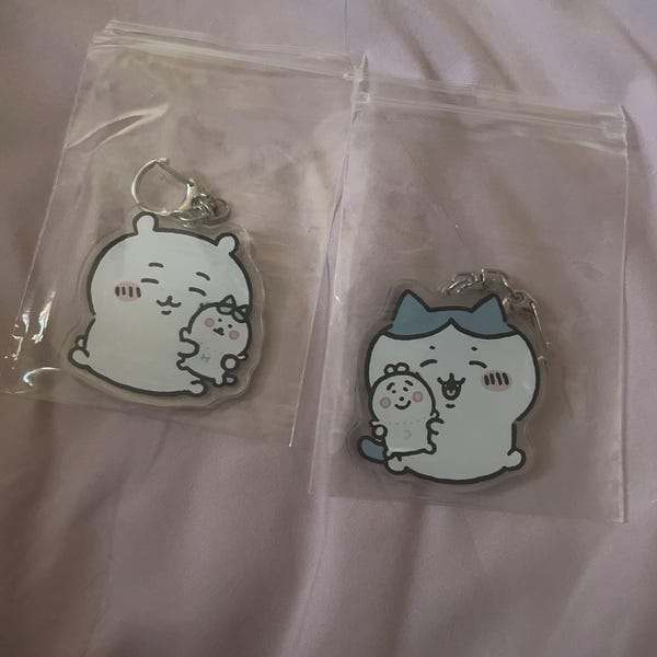 Chiikawa Acrylic Keychain, Chiikawa Double Side Keychain, Hachiware ...