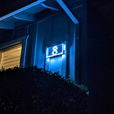 12 V DC Custom Illuminated LED Lighted Address Plaque Sign House ...